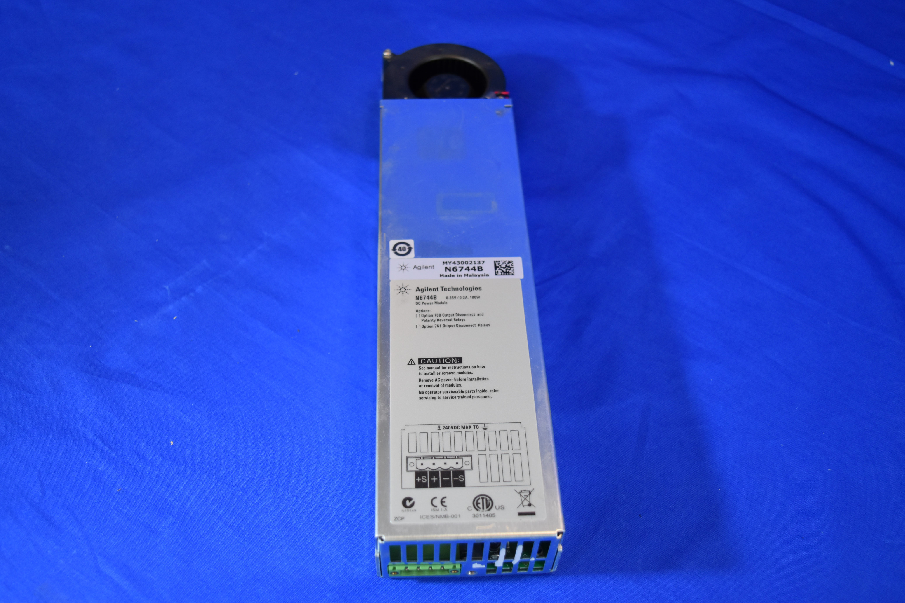 Agilent N6743B DC Power Module, 20V, 5A, 100W - Silicon Valley Test ...